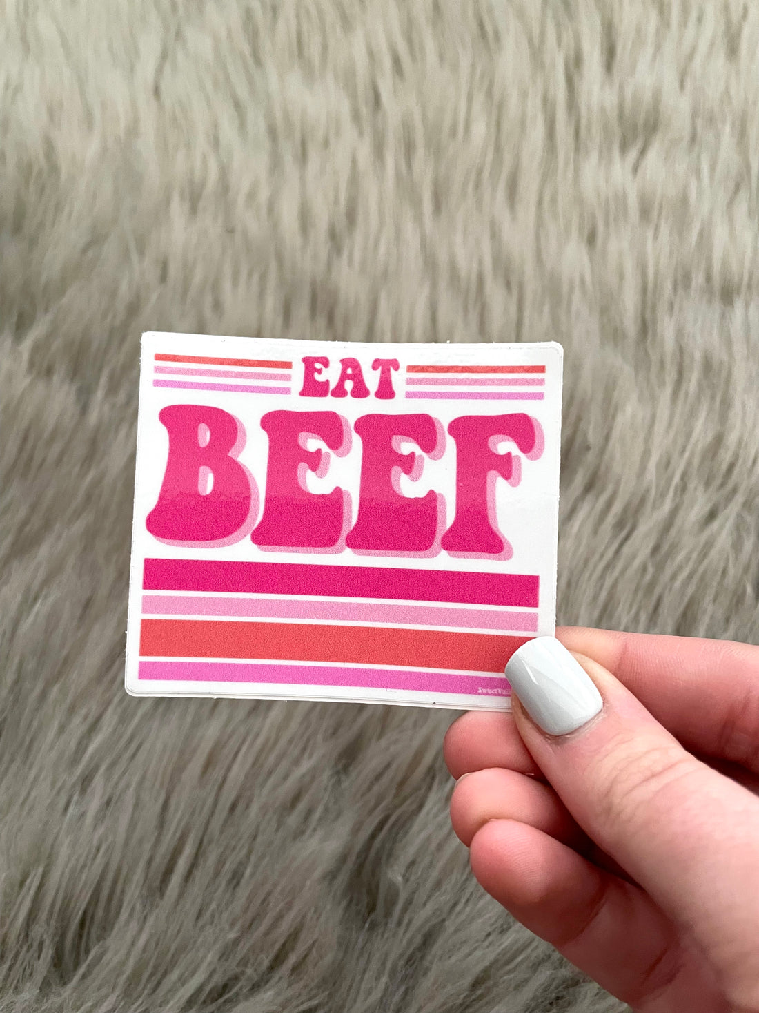 Retro Eat Beef Sticker – Sweet Valley Tees